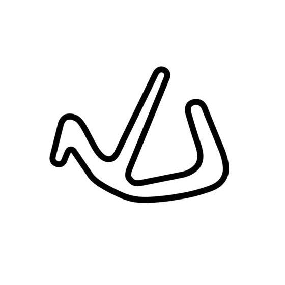 Anglesey Circuit International Gp Race Track Outline Vinyl Decal Stick ...