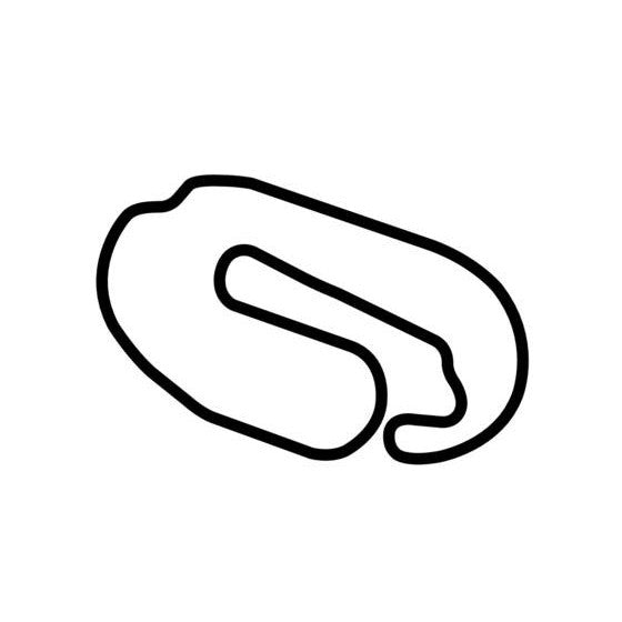 Atlanta Motor Speedway Road Course Circuit Race Track Outline Vinyl De ...