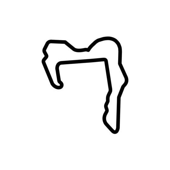 Buttonwillow Raceway Park 1 Circuit Race Track Outline Vinyl Decal Sti ...