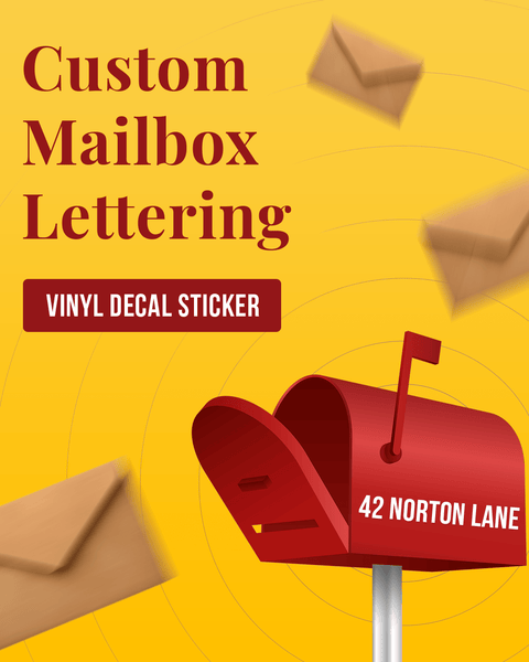 Custom Mailbox Lettering and Numbering Digits Address Family Name Viny ...