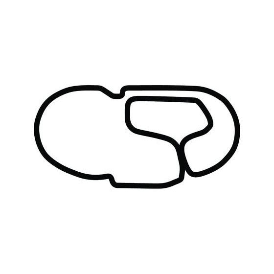 Charlotte Motor Speedway Roval Course Circuit Race Track Outline Vinyl ...