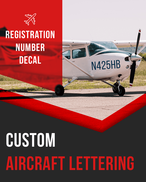 Custom Aircraft Lettering and Registration Numbers Digits Vinyl Decal ...