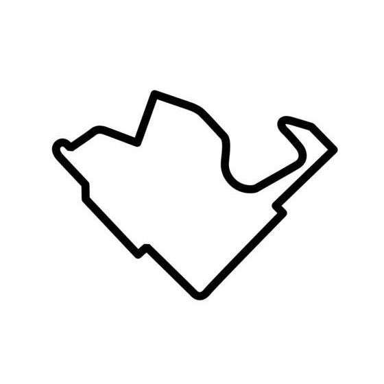 Dallas Grand Prix 1984 Circuit Race Track Outline Vinyl Decal Sticker ...