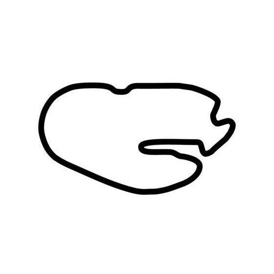 Daytona Intl Speedway Moto Course Circuit Race Track Outline Vinyl Dec ...