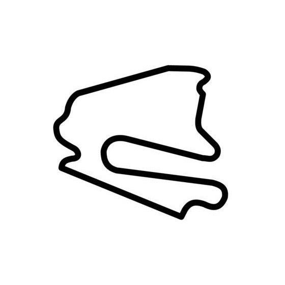 Eurospeedway Lausitz 43km Circuit Race Track Outline Vinyl Decal Stick ...