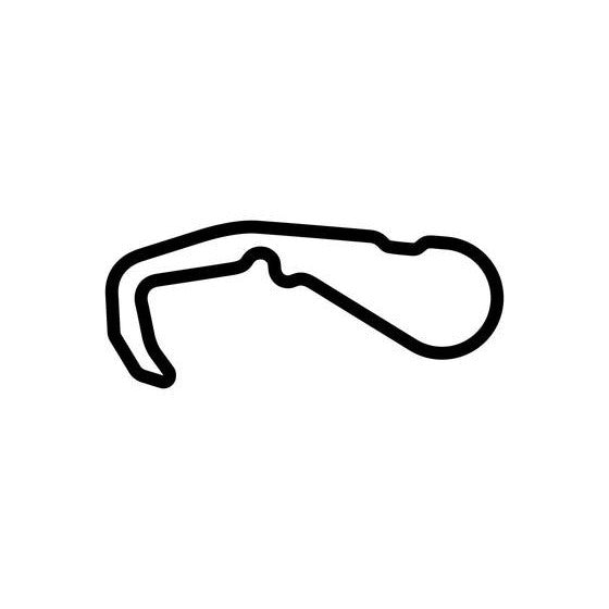 Highlands Motorsports Park D Race Track Outline Vinyl Decal Sticker ...