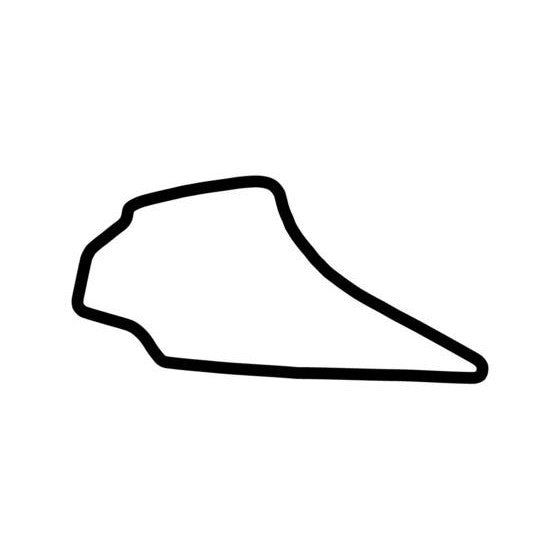 Knockhill Racing Circuit Race Track Outline Vinyl Decal Sticker ...