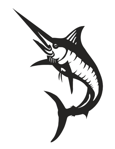 Marlin Swordfish Sport Fishing Sea Ocean Marine Animal Vinyl Decal Sti ...