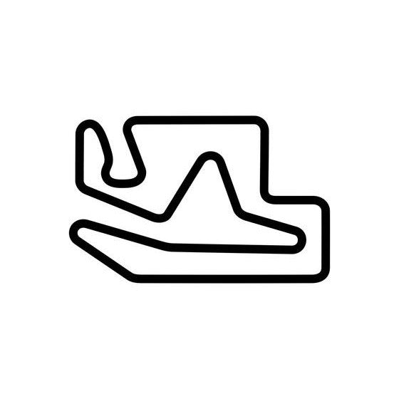 New Castle Motorsports Park Circuit Race Track Outline Vinyl Decal Sti ...