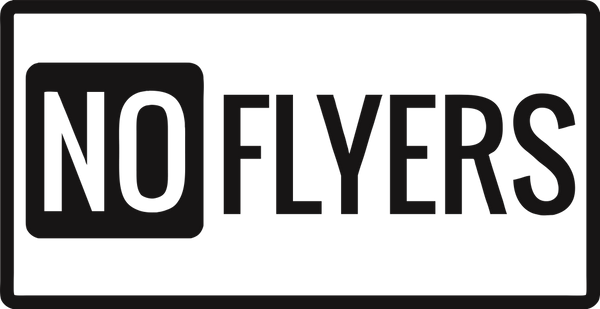 No Flyers No Junk Mail Text Lettering Door Mailbox Vinyl Decal Sticker ...