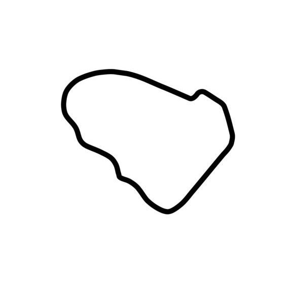 Road Atlanta Short Course Circuit Race Track Outline Vinyl Decal Stick ...