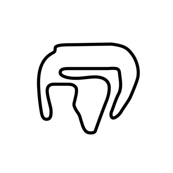 Rockingham International Long Circuit Race Track Outline Vinyl Decal S ...