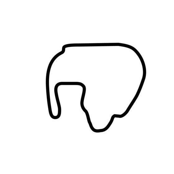 Rockingham Sportscar Circuit Race Track Outline Vinyl Decal Sticker ...