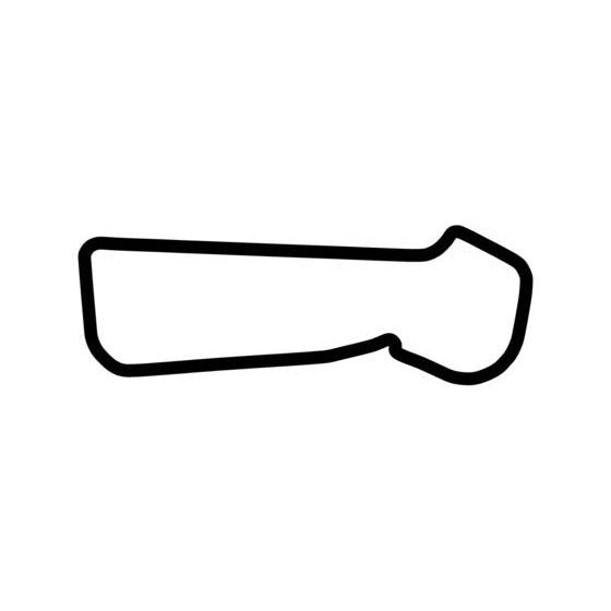 Snetterton Motor Racing Circuit 200 Race Track Outline Vinyl Decal Sti ...