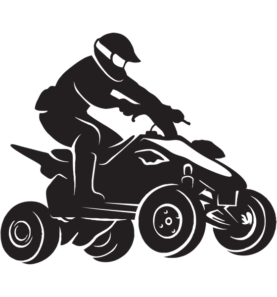 ATV Rider Quad Four Wheeler 4x4 Dirt Trail Rider Vinyl Decal Sticker ...