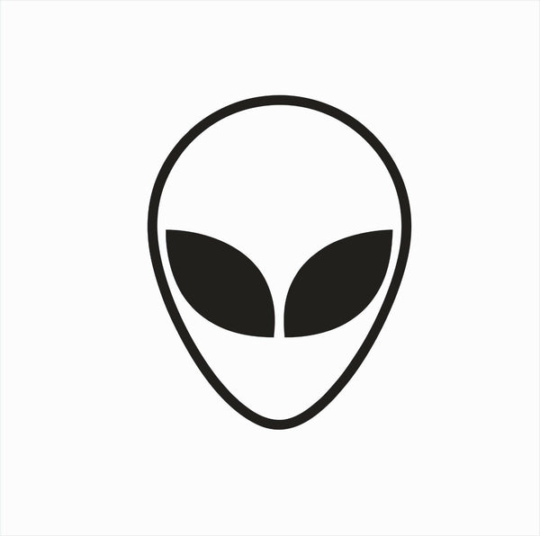Alien Head Face Space Vinyl Die Cut Car Decal Sticker – Decals Hut