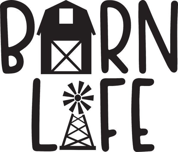 Barn Life Mill Text Symbol Farm Window Decal Bumper Sticker Farming Pa ...