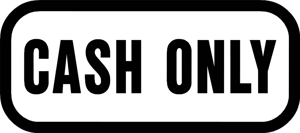 CASH ONLY Text Vinyl Decal Sticker – Decals Hut