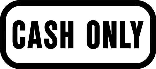 CASH ONLY Text Vinyl Decal Sticker – Decals Hut