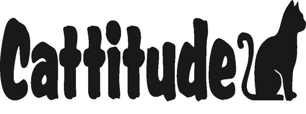 Cat (Cattitude) funny vinyl decal sticker cat feline pet – Decals Hut