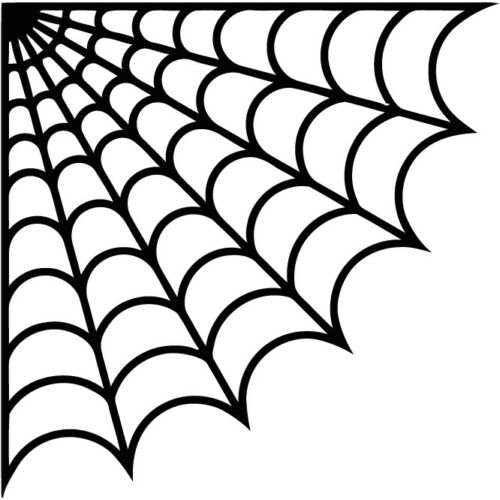 Corner spider web vinyl decal halloween horror sticker decoration octo ...