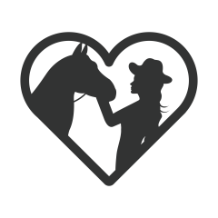 Girl Kissing Horse Heart Horse Lover Equestrian Animal Vinyl Decal Sti ...
