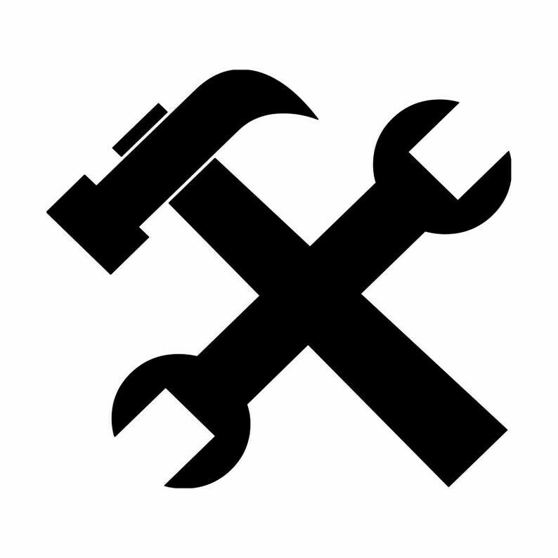 Hammer wrench dad vinyl decal sticker walls windows cars glass – Decals Hut