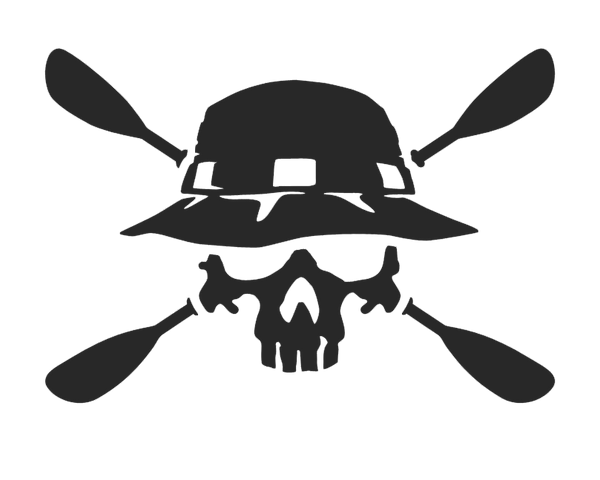 Kayak Skull with Paddles Vinyl Decal Canoe Oars Window Sticker – Decals Hut