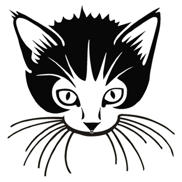 Lovely Kitten Cat Face Vinyl Sticker Car Bumper Window Laptop Door Dec ...