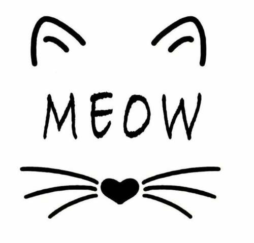 Meow Cat Vinyl Decal Decal Sticker Laptop Car Window – Decals Hut