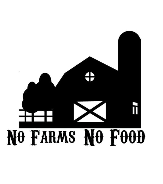 No Farms no food farmers environment Car window decal truck outdoor st ...