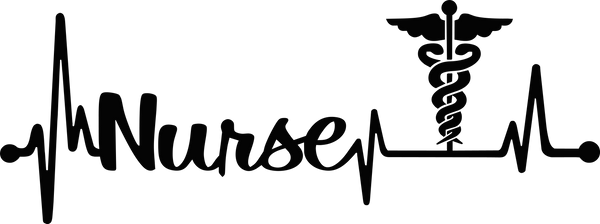 Nurse Heartbeat Lifeline Caduceus Decal Sticker for Car Window – Decals Hut