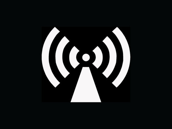 RADIO TOWER Symbol Sticker Vinyl Decal Logo Icon Car Window Business W ...