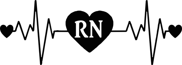RN Lifeline Sticker vinyl sticker registered nurse decal stethoscope ...