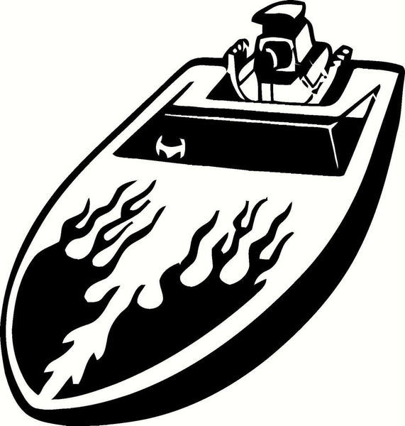 Speed Boat Racing Fast Vinyl Decal – Decals Hut