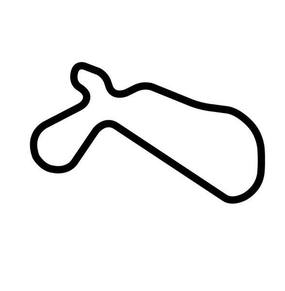 Willow Springs Raceway Decal Race Track Decals Outline Sticker Helmet ...