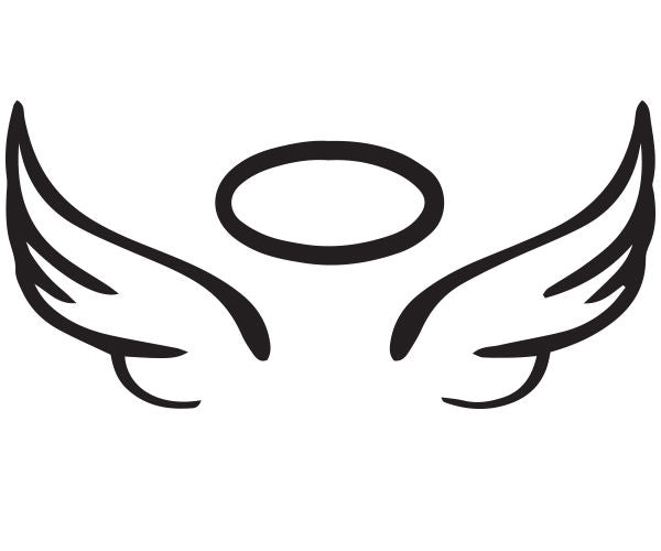 angel wing halo vinyl car decal – Decals Hut