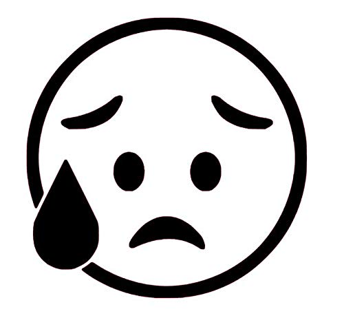 emoticon decals disappointed face emoji cell phone emoticons decals ...