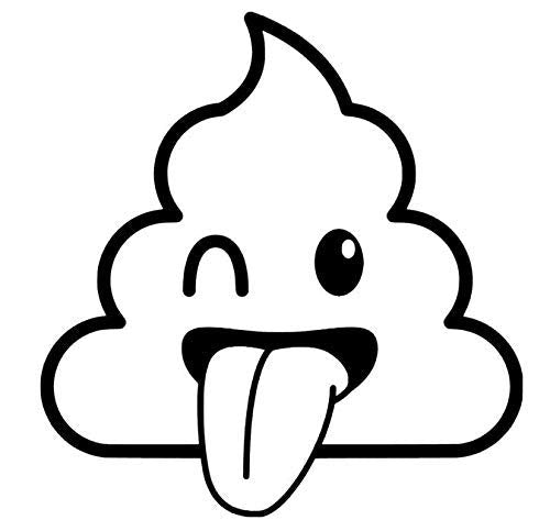 emoticon decals winky poo emoji bathroom decals – Decals Hut