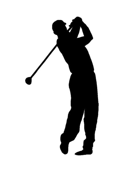 golf player vinyl decal car window laptop golfer sticker – Decals Hut