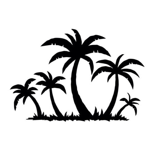 palm trees vinyl decal sticker for car truck window computer mac islan ...